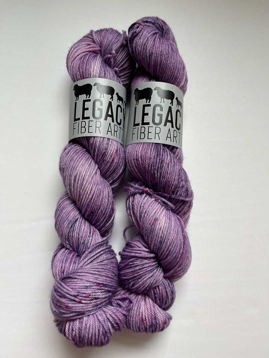 Lavender Lace Speckled DK – Legacy Fiber Artz